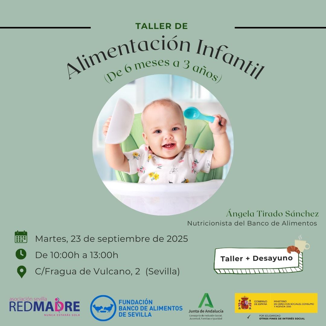 Taller «Alimentación infantil (6 meses a 3 años)» - Fundación REDMADRE